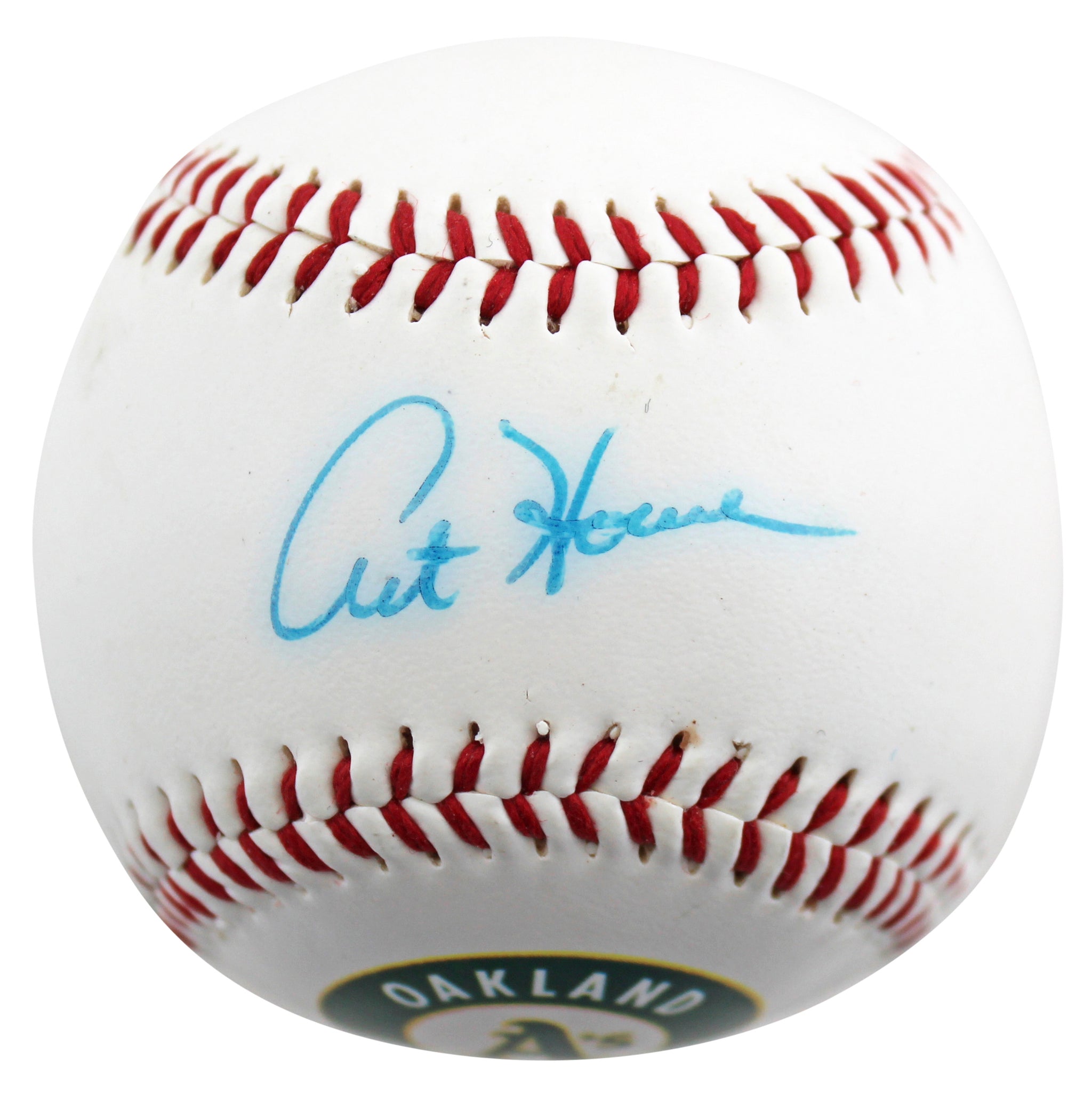 Athletics Art Howe Authentic Signed A's Logo Fotoball Baseball BAS #X7
