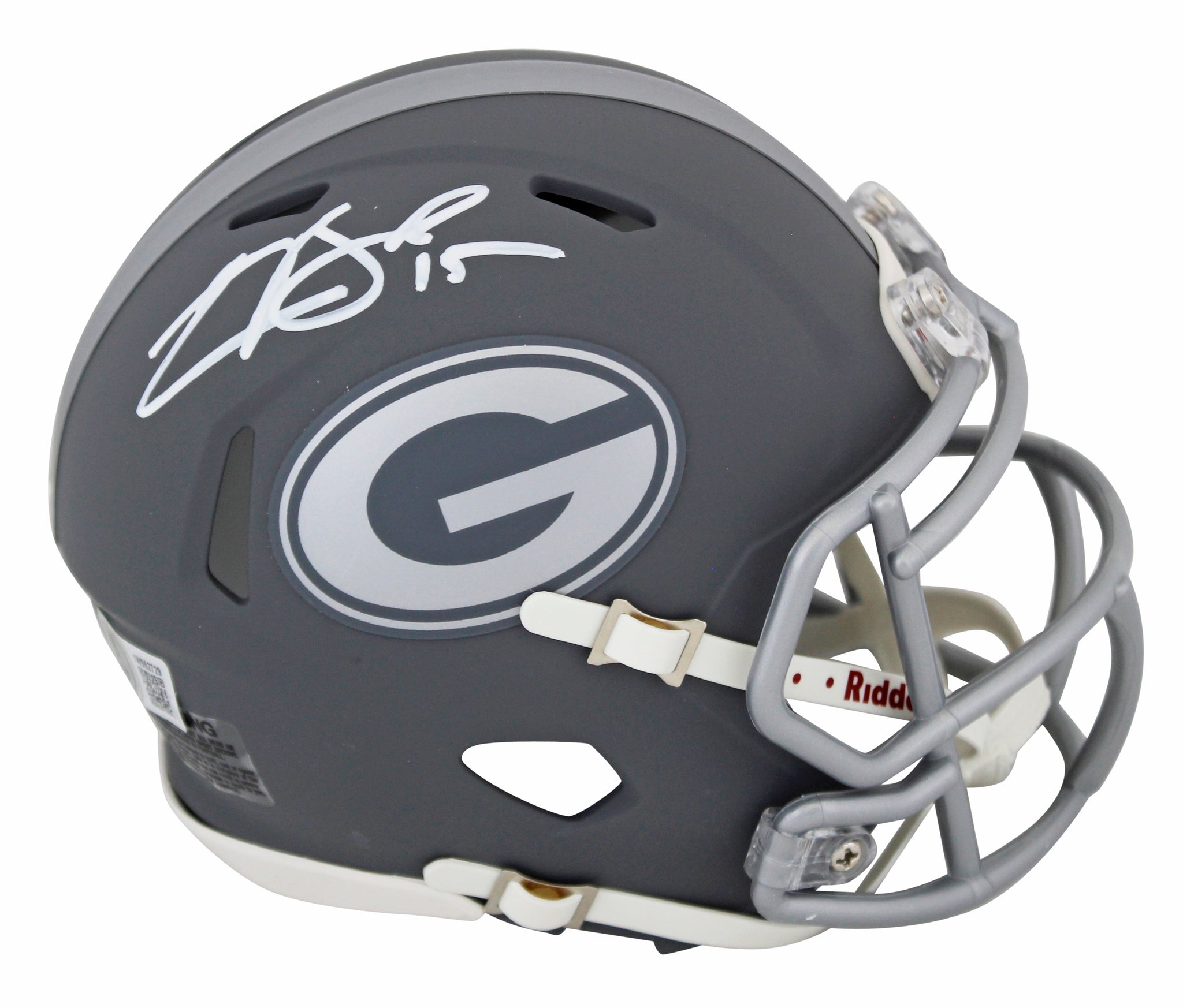 Georgia Carson Beck Authentic Signed Slate Speed Mini Helmet BAS Witne