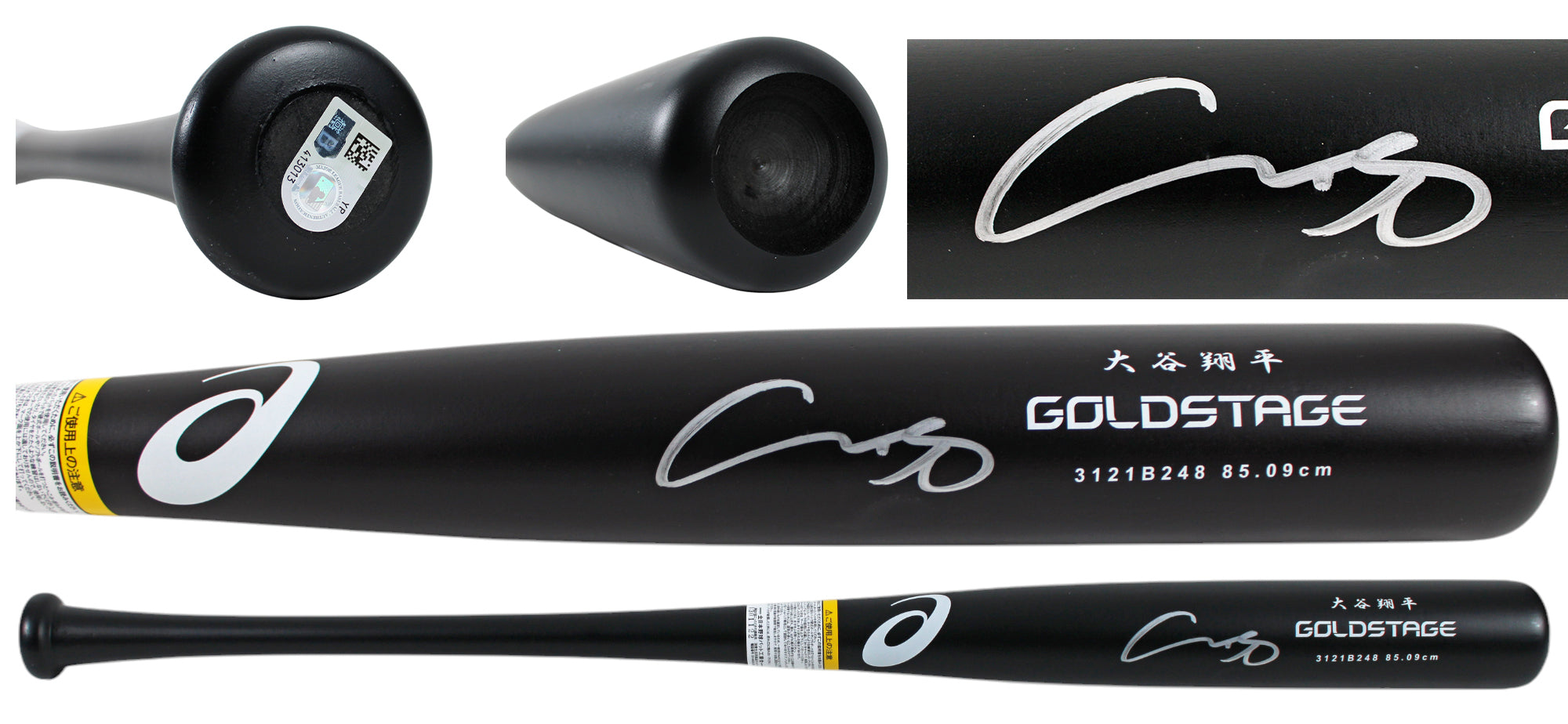 Dodgers Shohei Ohtani Signed Black Asics Goldstage Player Model Bat ML