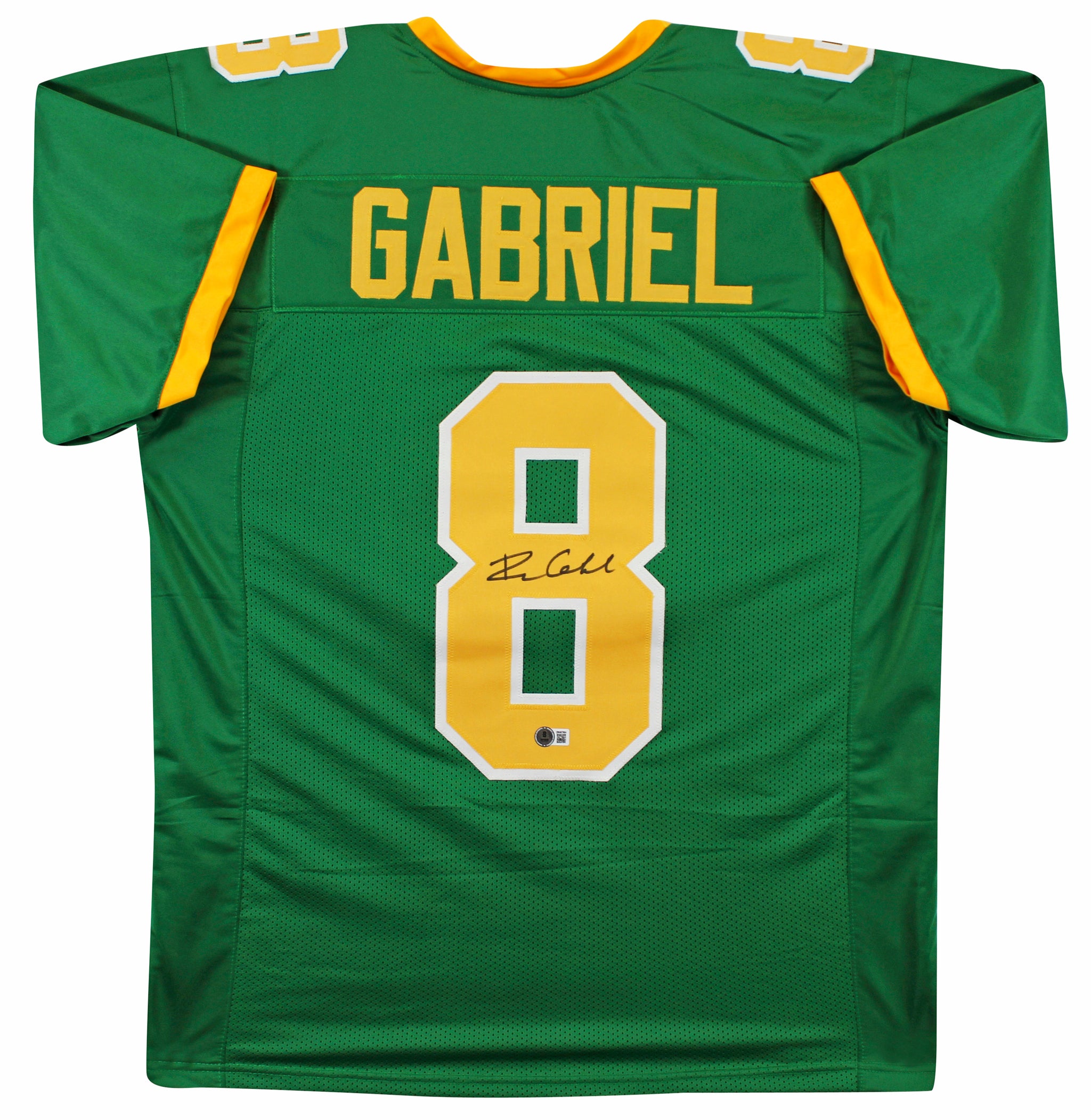 Oregon Dillon Gabriel Authentic Signed Green Pro Style Jersey BAS Witn